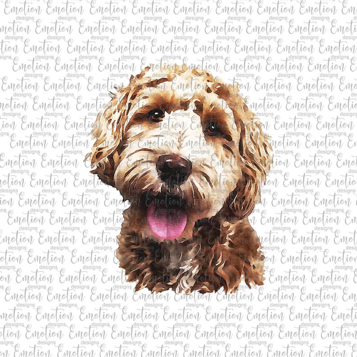 Watercolor Labradoodle PNG Instant Download Sublimation - Etsy