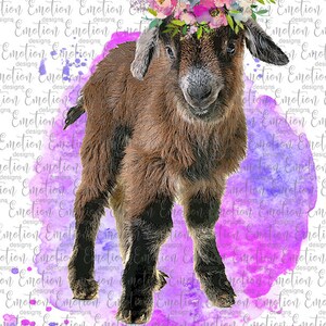 Watercolor Goat Purple PNG, Instant Download, Sublimation Graphics ...