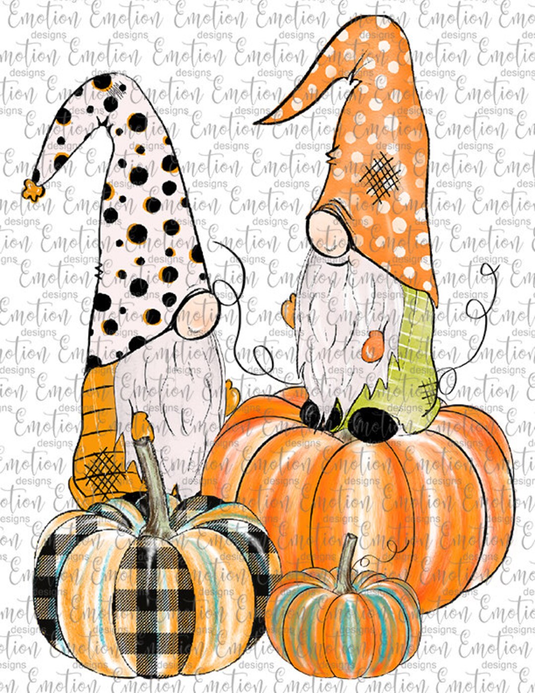 Fall Gnomes With Pumpkins Clipart, Instant Download, Sublimation ...