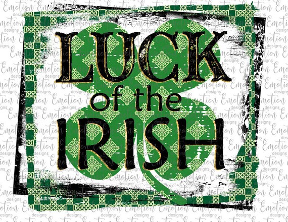 Luck of the Irish Clip Art PNG Instant Download Sublimation - Etsy