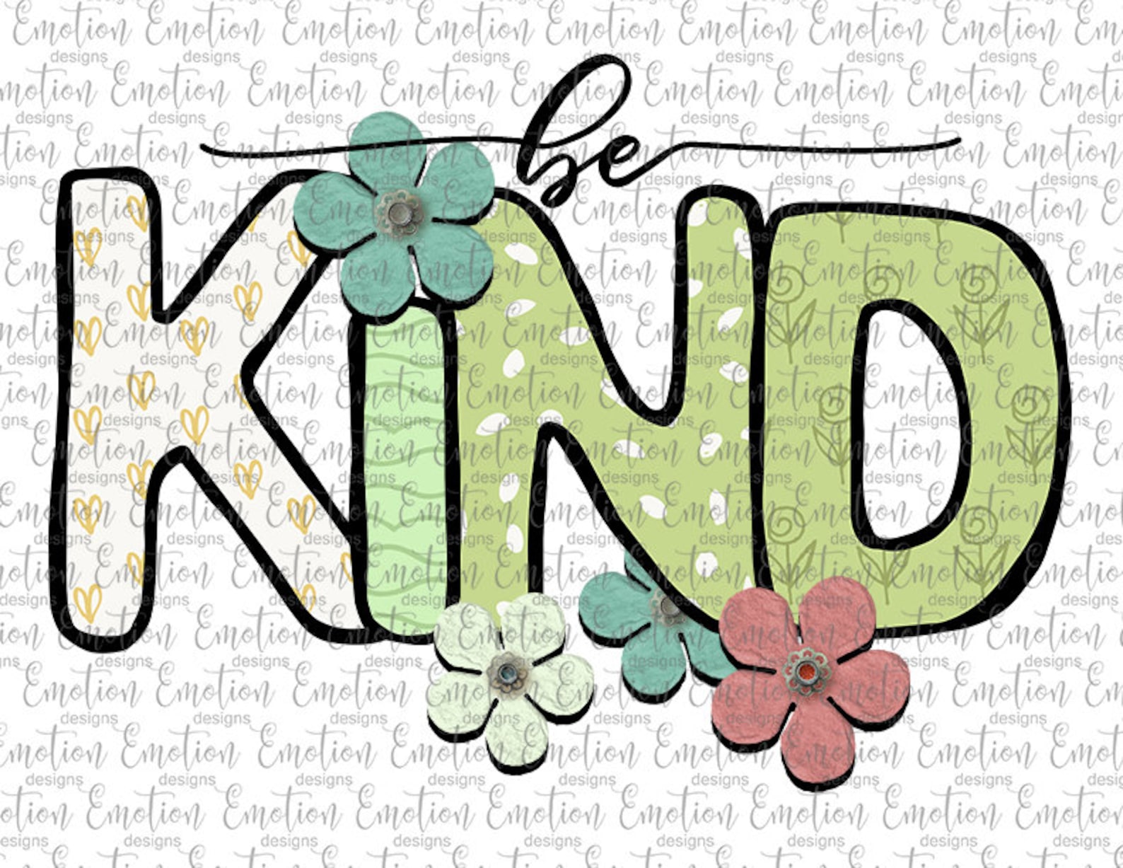 Be Kind Clipart Instant Download Sublimation Graphics PNG | Etsy