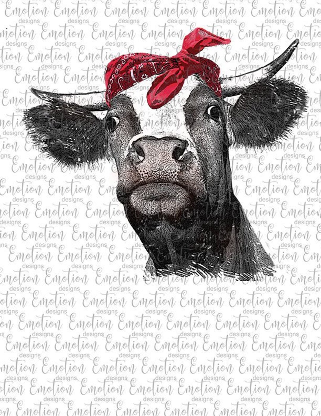 Bull Red Bandana PNG, Instant Download, Sublimation Graphics, Clipart ...