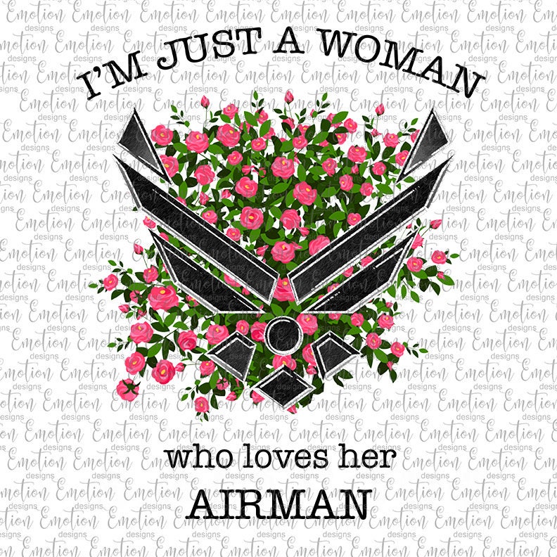 Just a Woman Who Loves Her Airman PNG, Instant Download, Sublimation ...