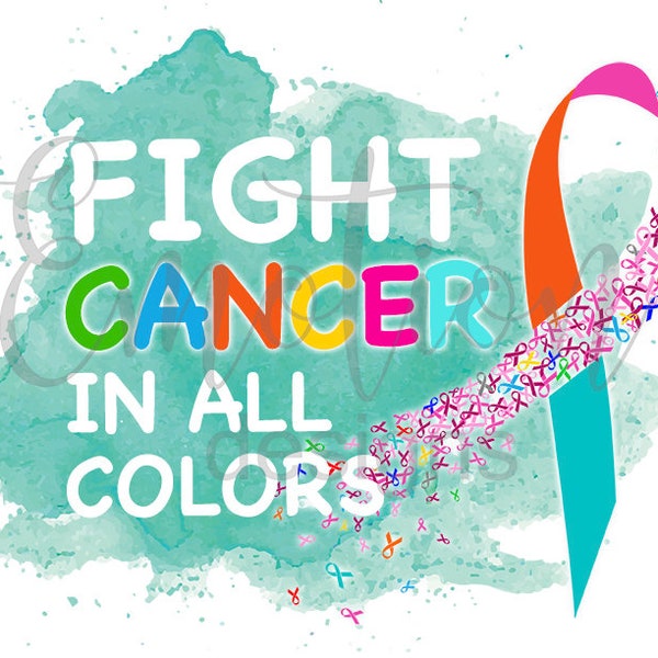 Cancer in All Colors Svg - Etsy