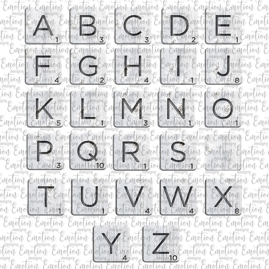 Wooden Block Letters A to Z Clip Art, Instant Download, DTF Printing - Etsy