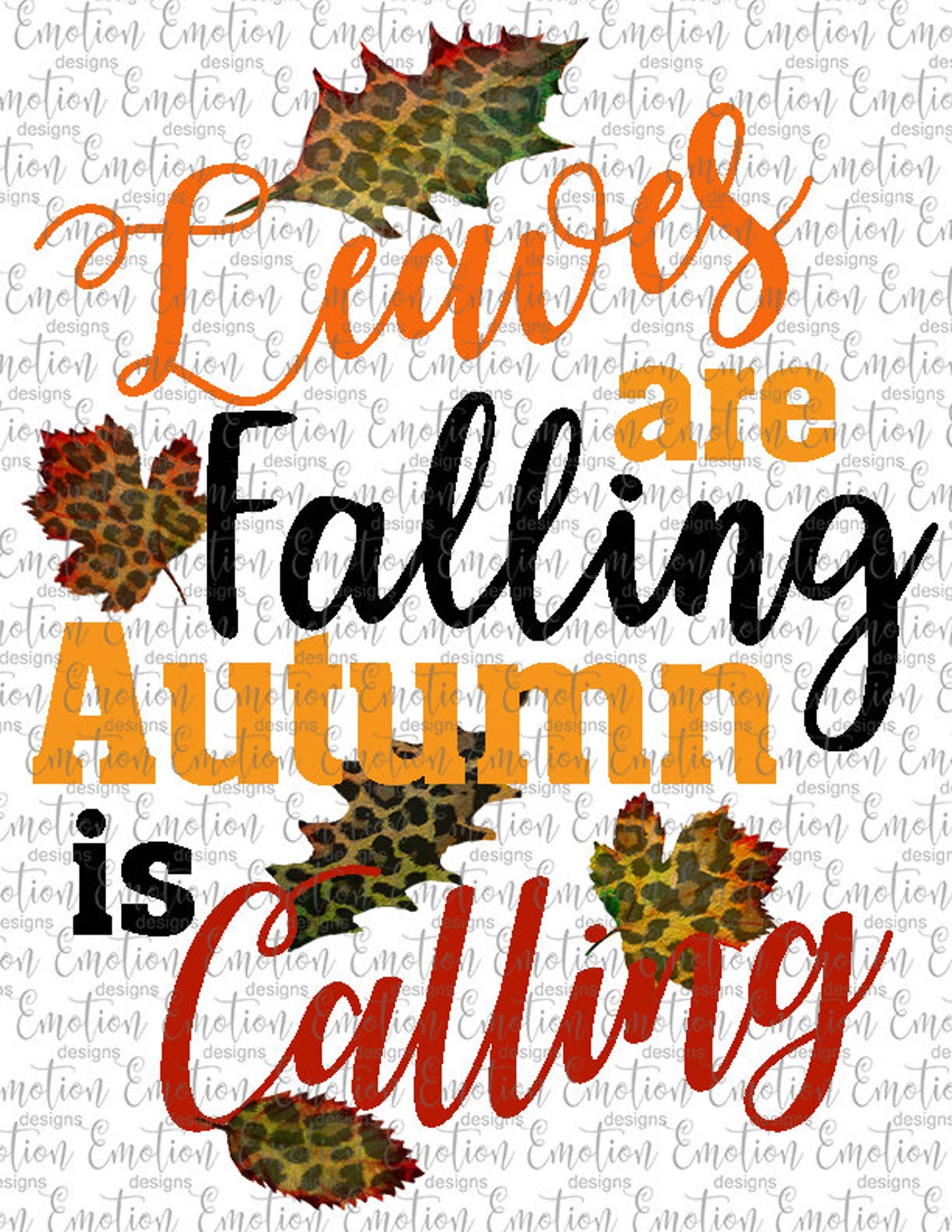Leaves Are Falling Autumn is Calling PNG Clipart Instant - Etsy