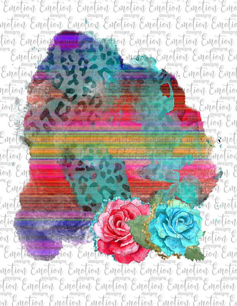 Leopard Serape Background Clip Art Bundle, Instant Download, DTF ...