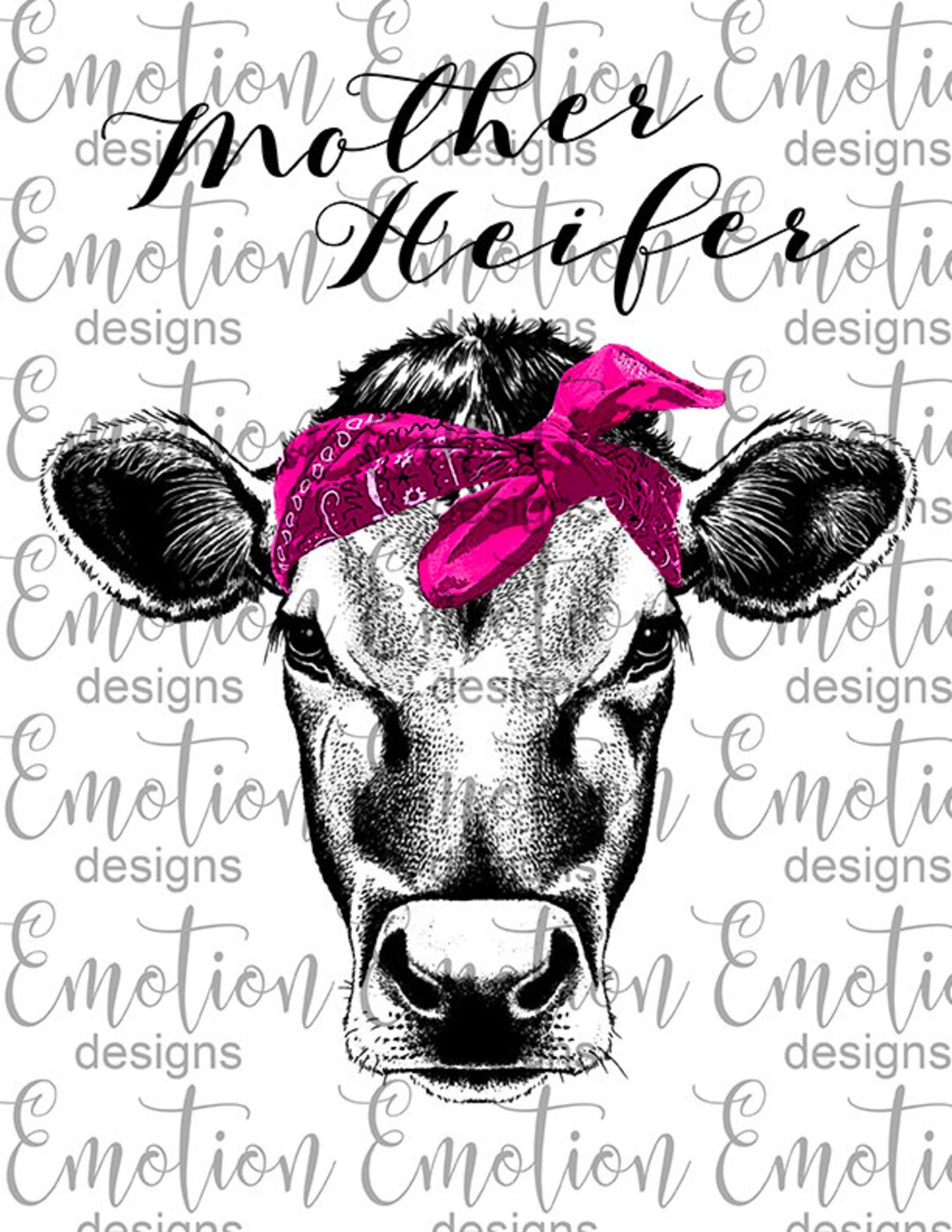 Mother Heifer PNG, Instant Download, Sublimation Graphics, Clipart, DTF ...