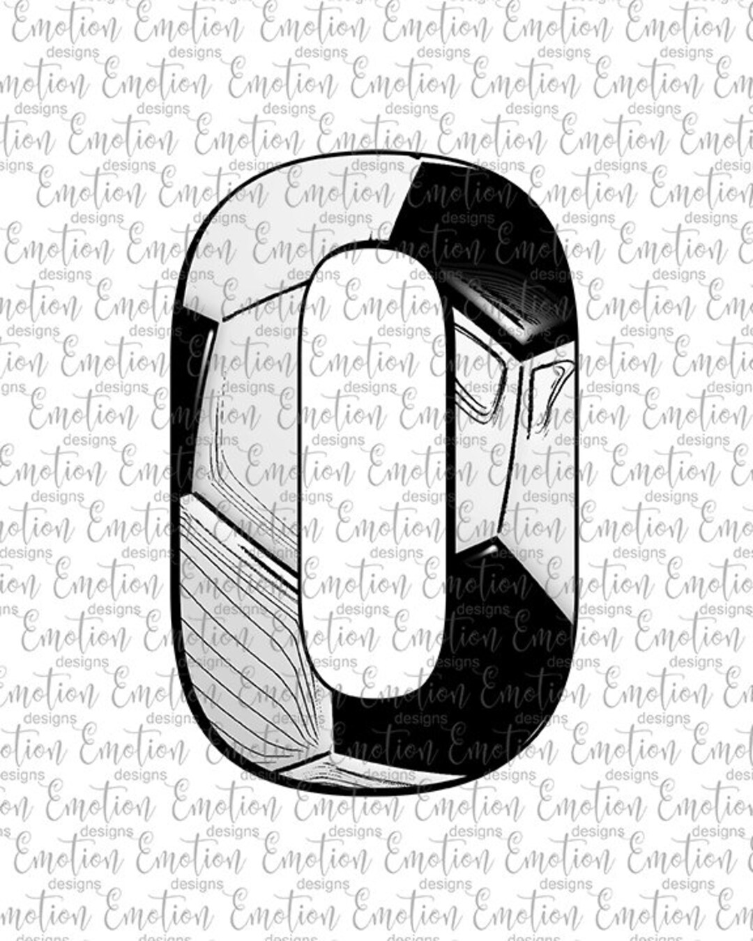 Soccer Stitch Monogram Numbers Clip Art, Instant Download - Etsy