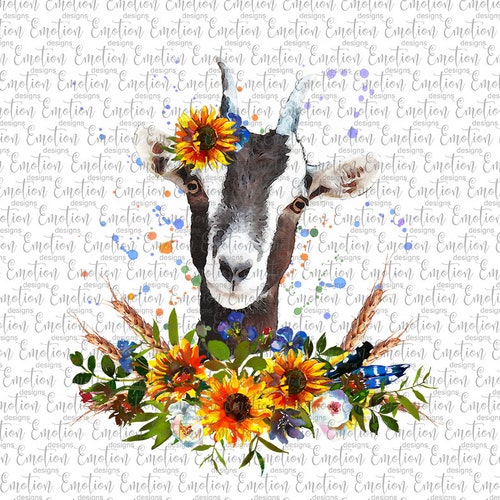 Sunflower Goat Png Watercolor Goat PNG Instant Download | Etsy