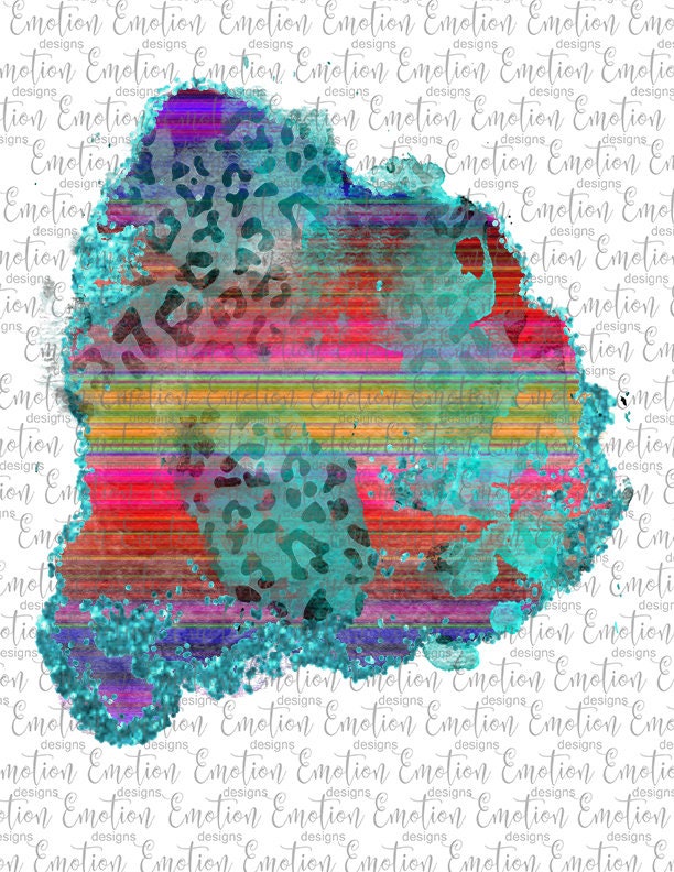 Leopard Serape Background Clip Art Bundle, Instant Download, DTF ...