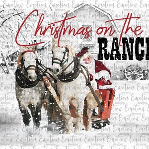Christmas on the Ranch Clipart Instant Download Sublimation - Etsy