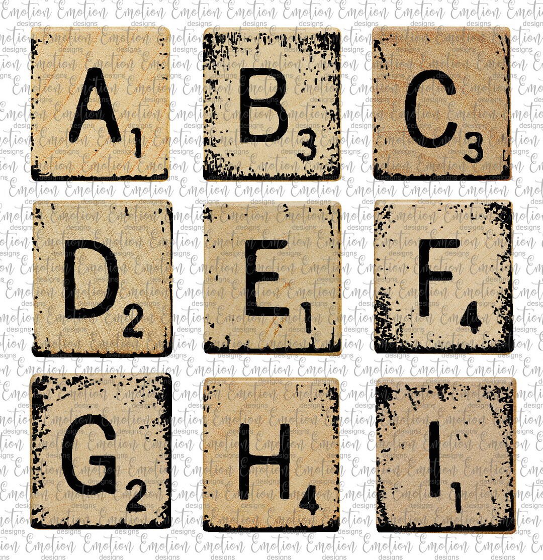 Wooden Block Letters A to Z Clip Art, Instant Download, DTF Printing - Etsy
