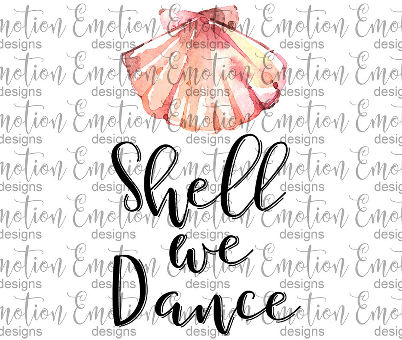 Shell We Dance Clipart Instant Download Sublimation | Etsy