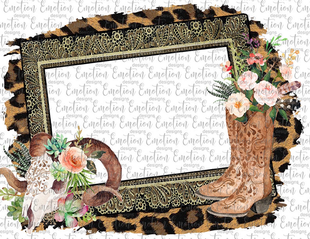 Western Frame 2 PNG, Instant Download, Sublimation Graphics, Clipart - Etsy
