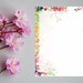 Spring Flowers Printable Stationery, Printable Writing Paper, Printable ...
