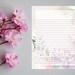 Spring Flowers Printable Stationery, Printable Writing Paper, Printable ...