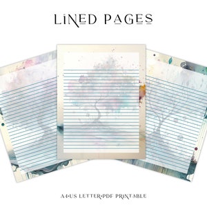 Whimsical Tree Printable Stationery, Printable Writing Paper, Printable ...