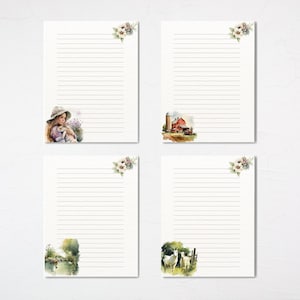 Down on the Farm Printable Stationery, Printable Writing Paper ...