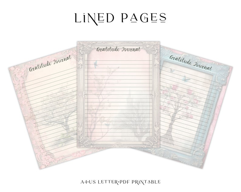 Fairytale Printable Gratitude Journal, Printable Journal Paper, A4 ...