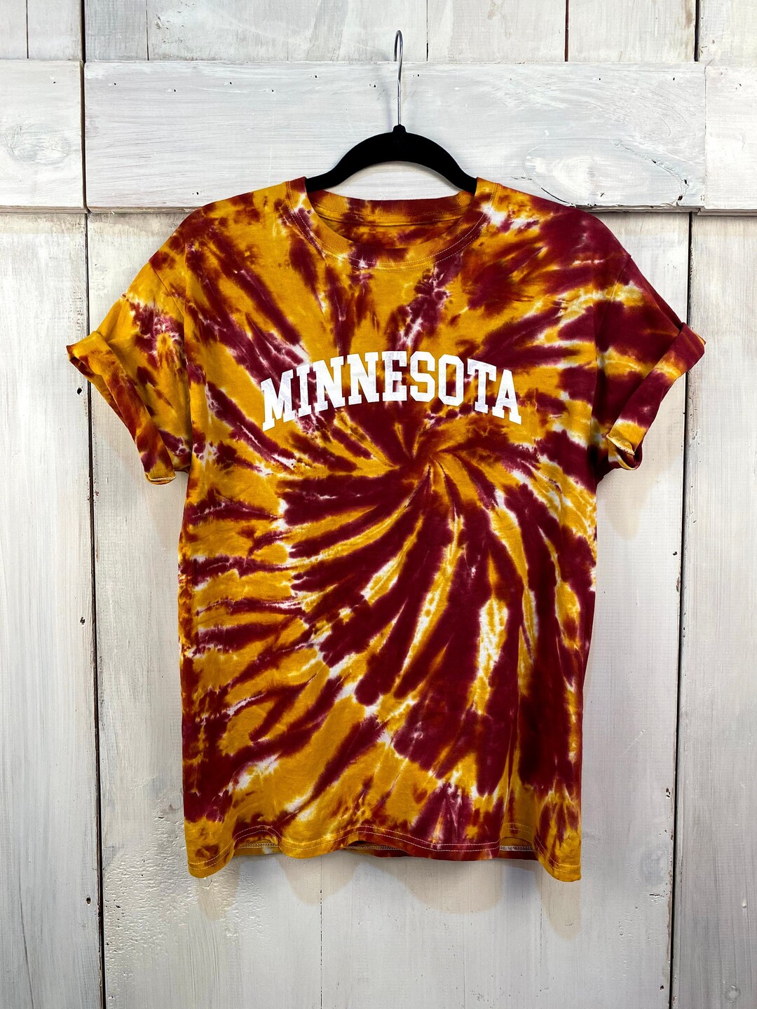 Tie-dye Tee - Minnesota Golden Gophers // Maroon + Gold // University ...