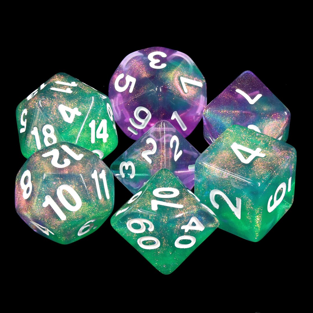 Potion Explosion Dice Set, 7 Piece Polyhedral Dice Set, DND, RPG Dice ...
