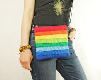 Rainbow Cross Body Bag, Crossbody Pouch, LGBT Pride Accessory, Gay ...
