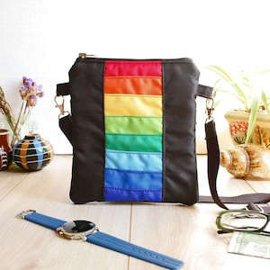 Rainbow Nylon Crossbody Bag, LGBT Pride Purse - Etsy