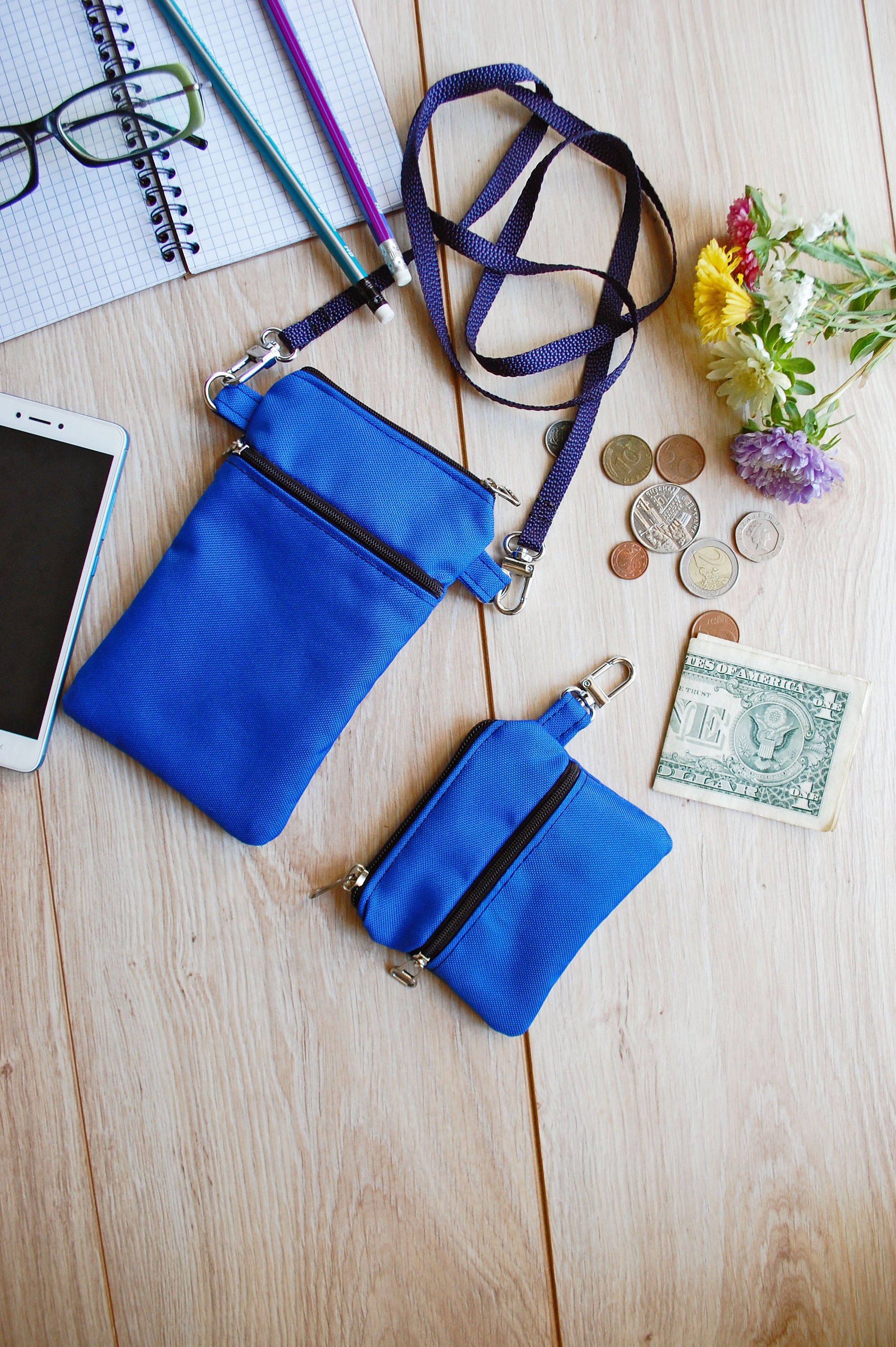 Micro Bag Set Cell Phone Case and Coin Purse Necklace Neck - Etsy