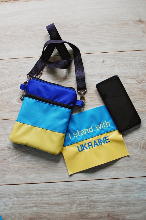 Ukrainian Flag Crossbody Bag Stand With Ukraine Purse Yellow | Etsy