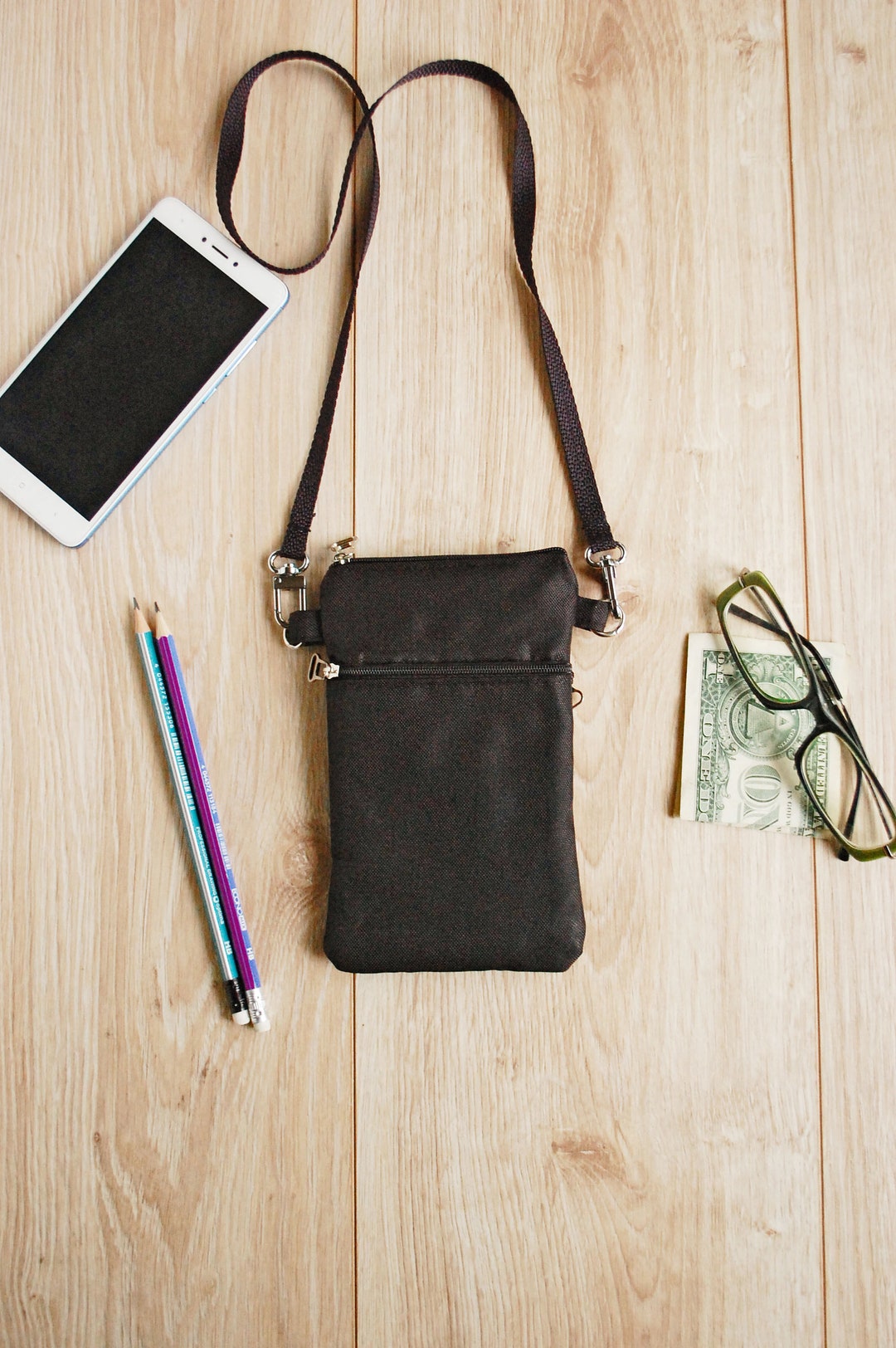 Small Custom Phone Case Neck Pouch, Personalized Necklace Neck Bag ...