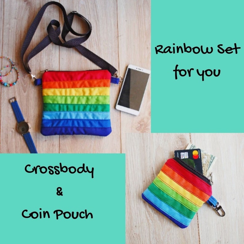 Rainbow LGBTQ Bag Set LGBT Pride Accessories Gay Lesbian - Etsy