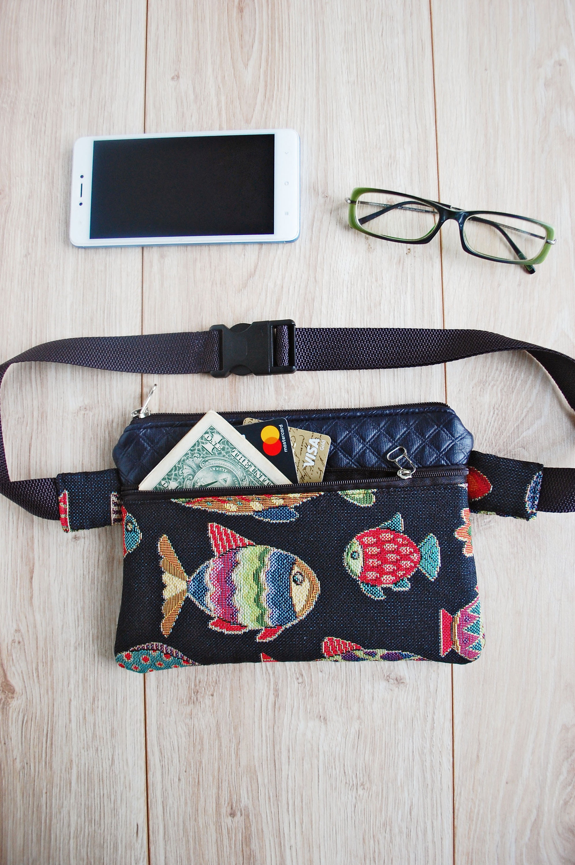 Fanny Pack for Women with Fish Small Faux Leather Zippered | Etsy