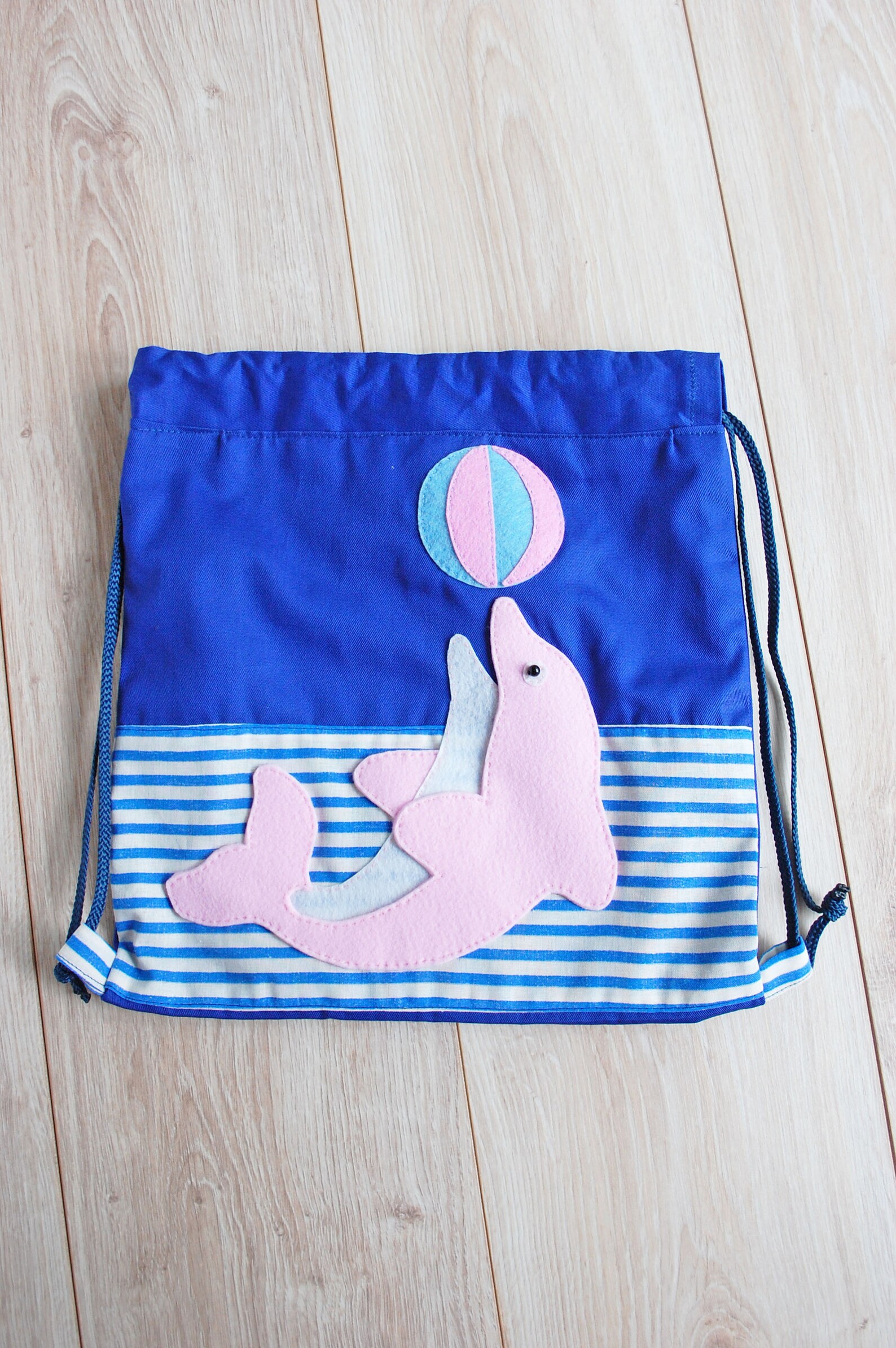 Drawstring Bag for Boys and Girls, Dolphin Gift Idea Kids, Drawstring ...