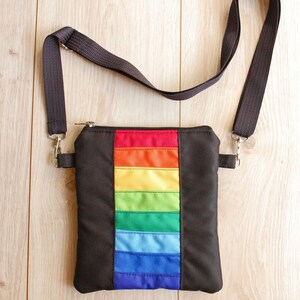 Rainbow Nylon Crossbody Bag, LGBT Pride Purse - Etsy