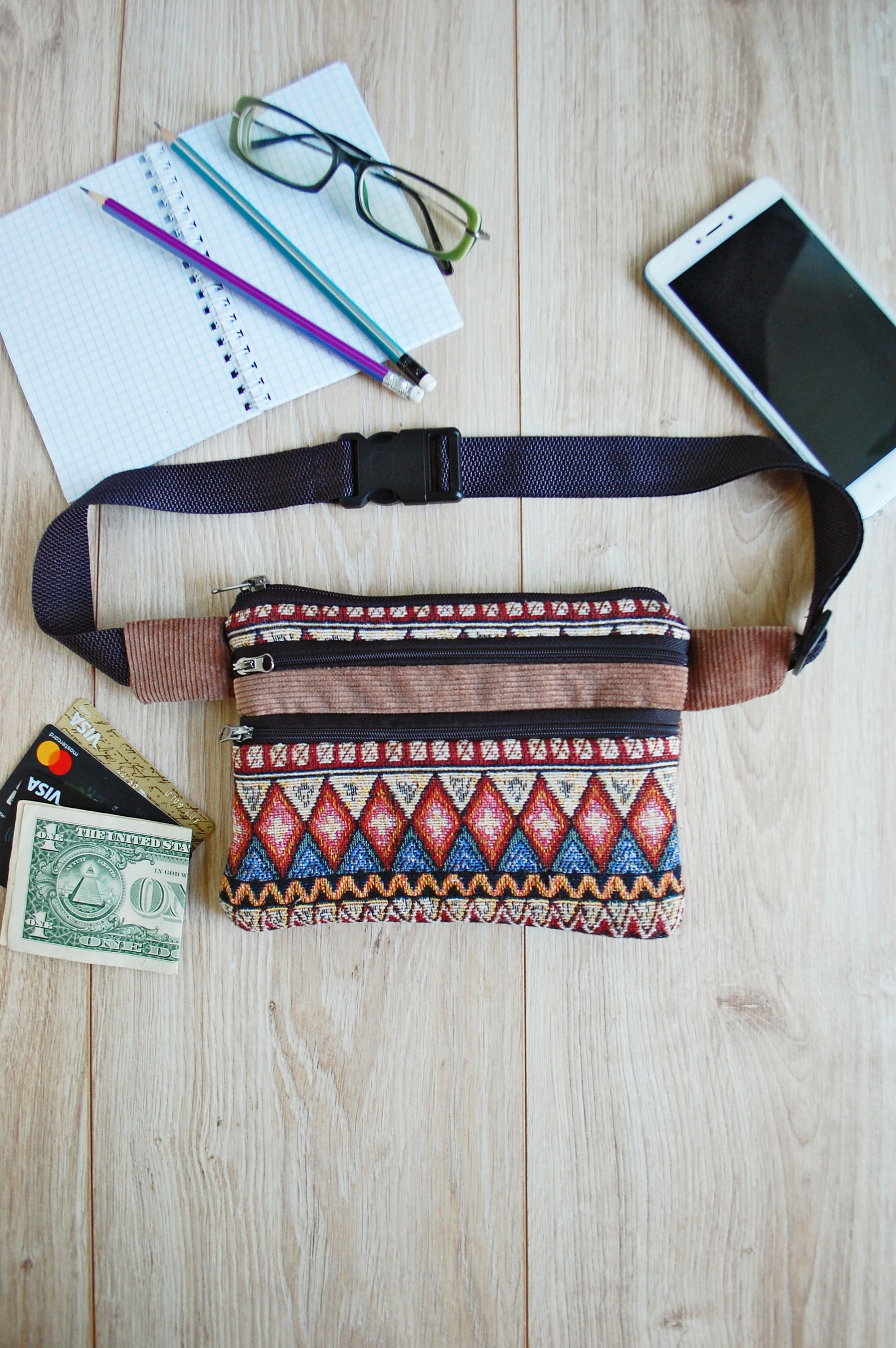 Boho Fanny Pack for Women, Ethnic Waist Bag Plus Size, Tribal Belt ...