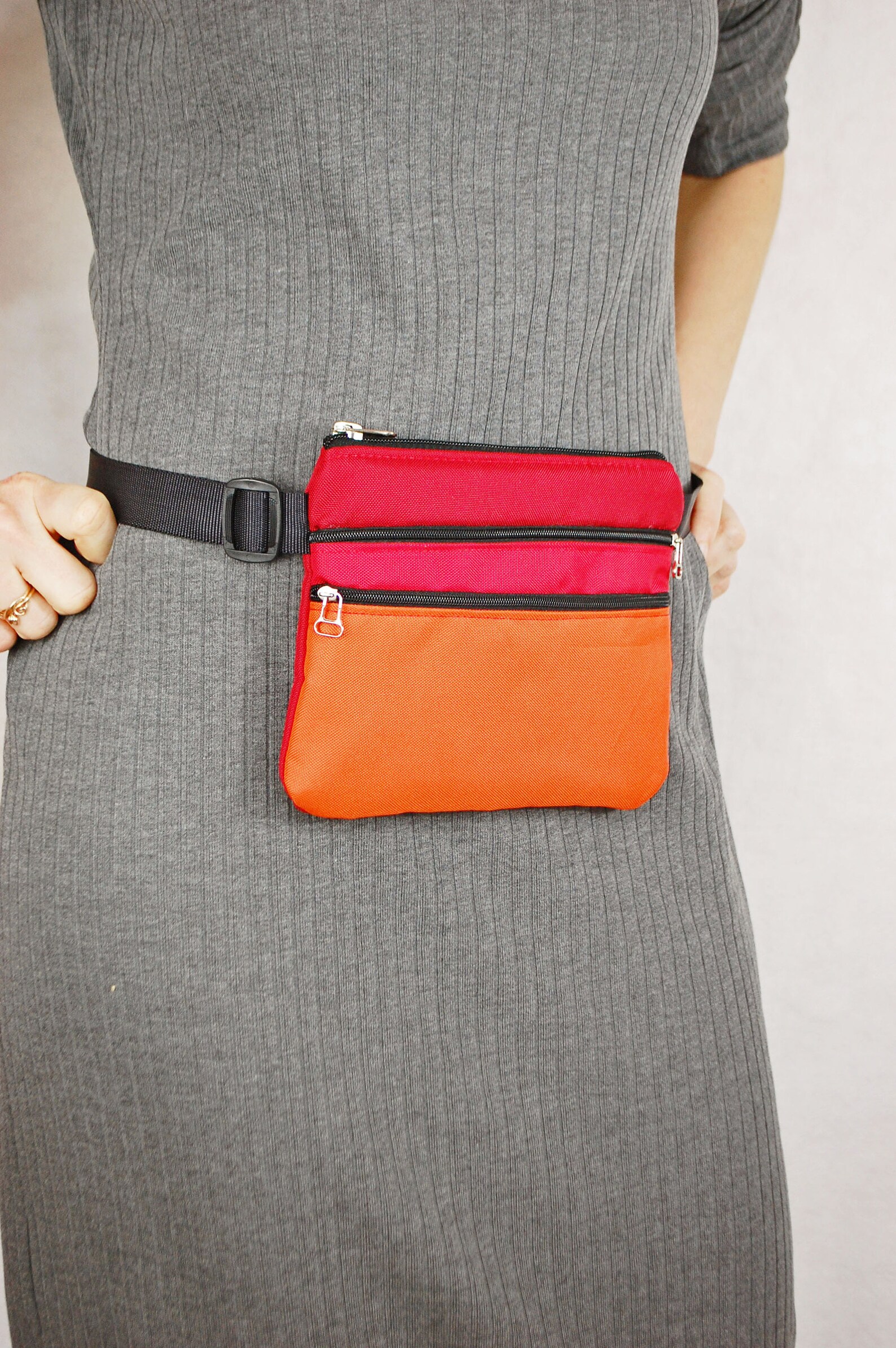 Fanny Pack for Women, Small Red Waist Purse, Waterproof Hip Pouch for ...