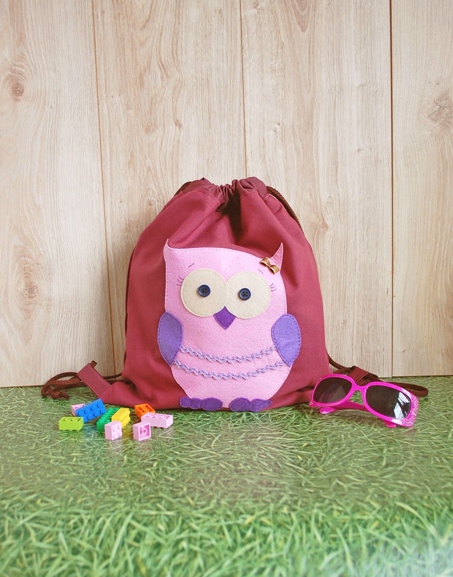 Owl Drawstring Backpack Bag Pouch for Kids Travel Summer - Etsy UK