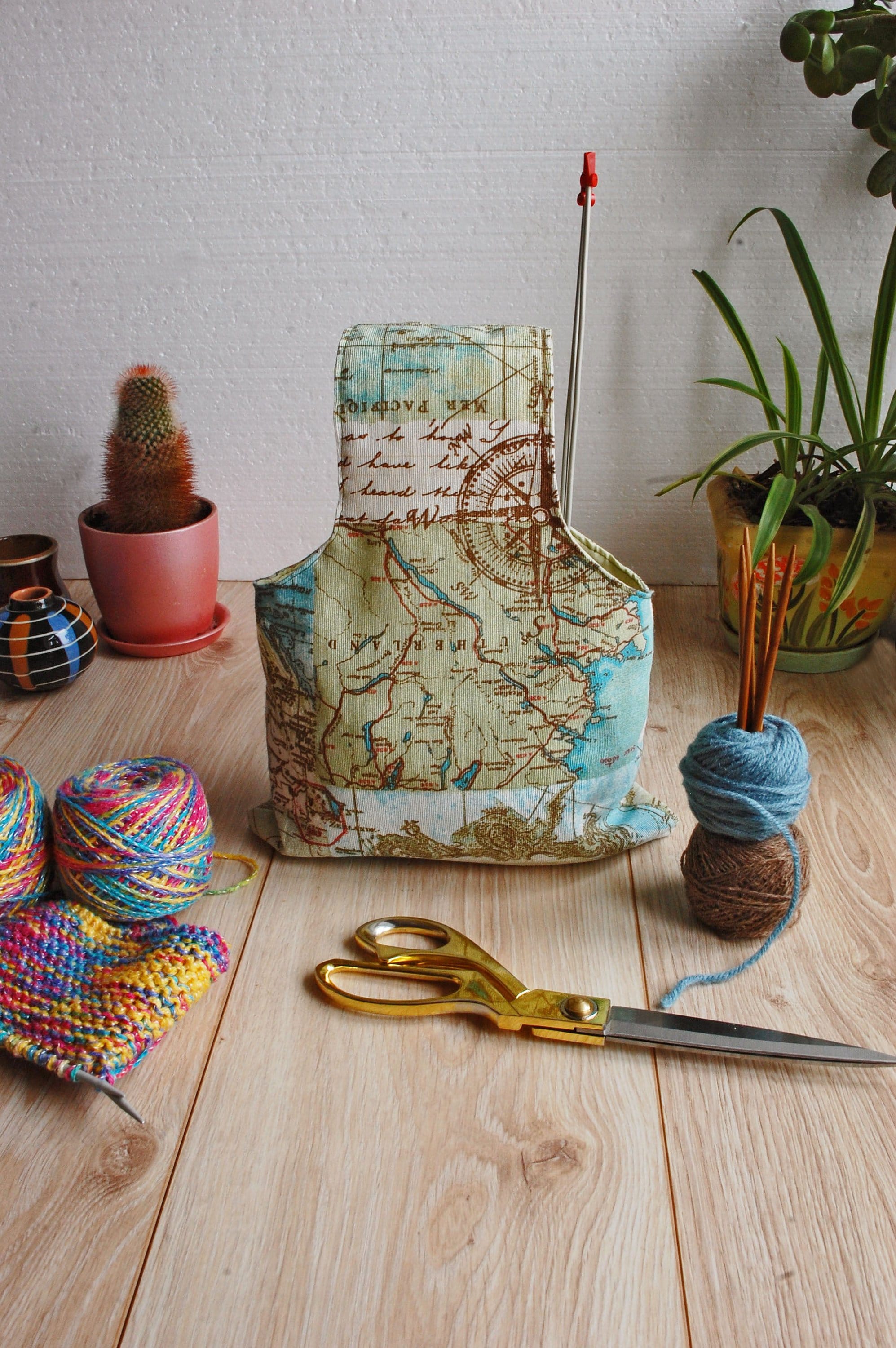 Wrist Knitting Project Pouch, Knitters Crocheters Gift, Crochet Project ...