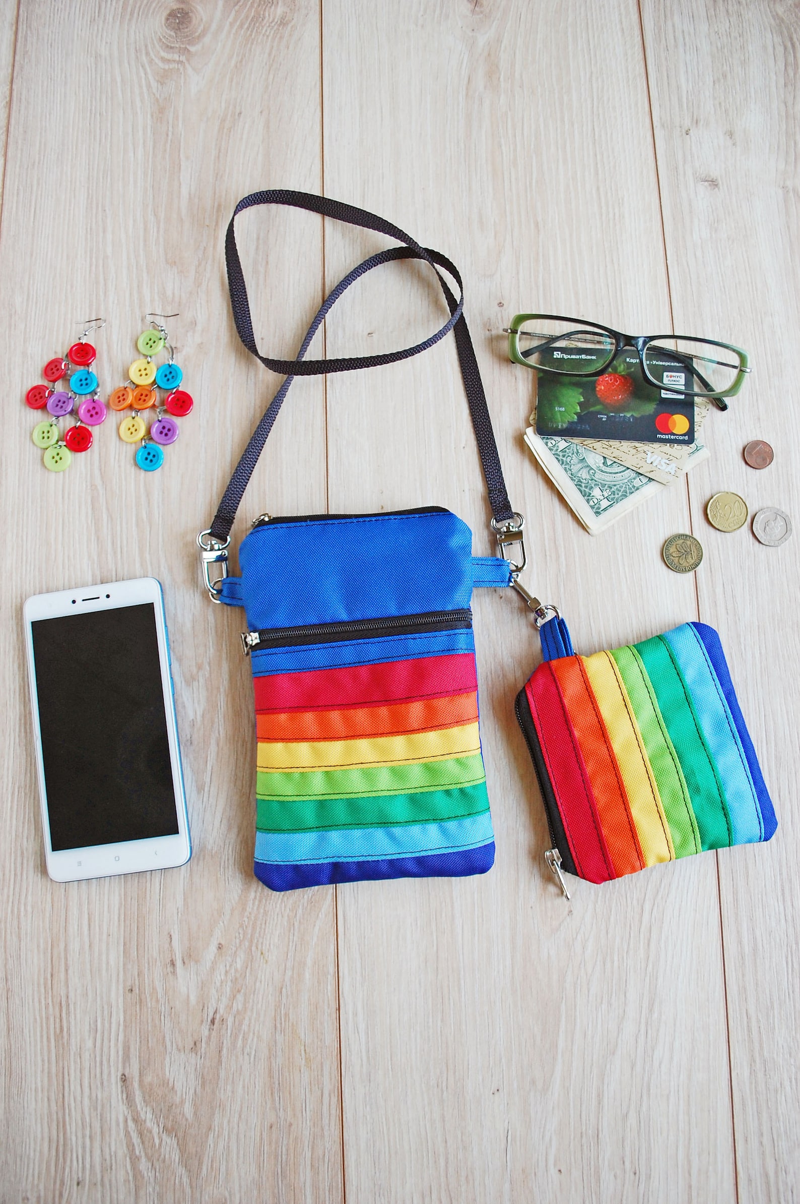 Rainbow Coin Purse and Neck Bag, LGBT Pride Accessory, Gay Lesbian Gift ...