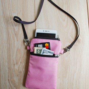 Small Cell Phone Bag With Neck Strap, Mobile Phone Sleeve, Cellphone ...