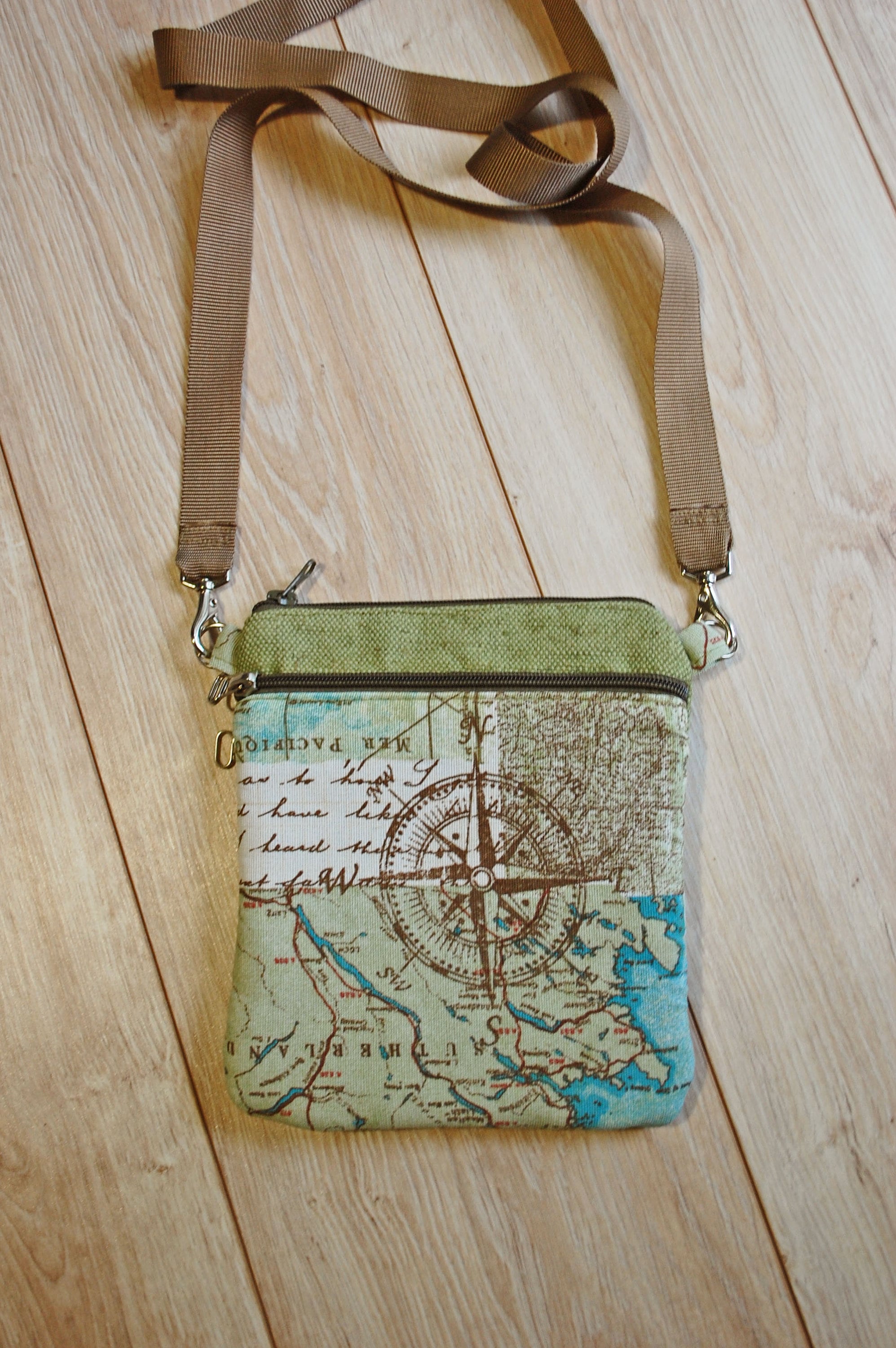 Green Cross Body Bag Women Vegan Pockets Small Over Shoulder | Etsy