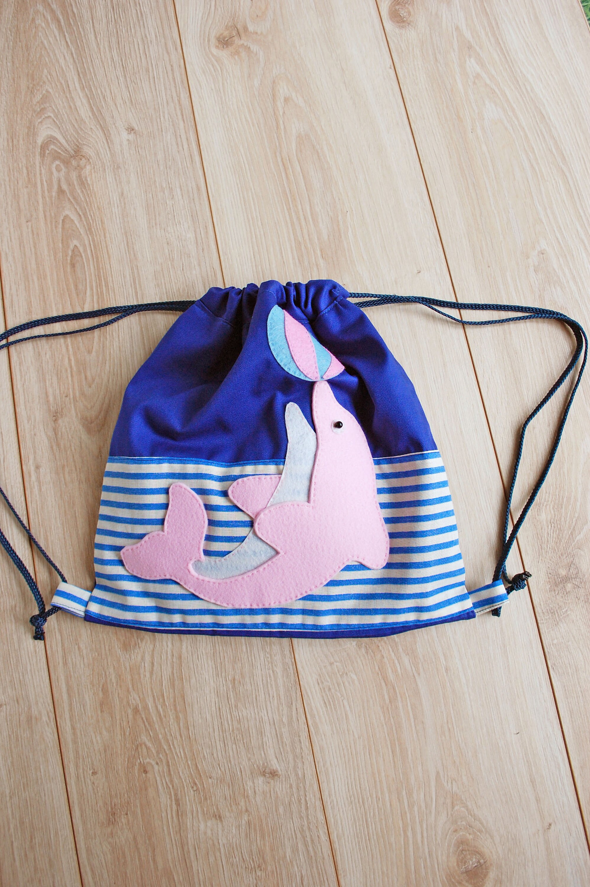 Drawstring Bag for Boys and Girls, Dolphin Gift Idea Kids, Drawstring ...