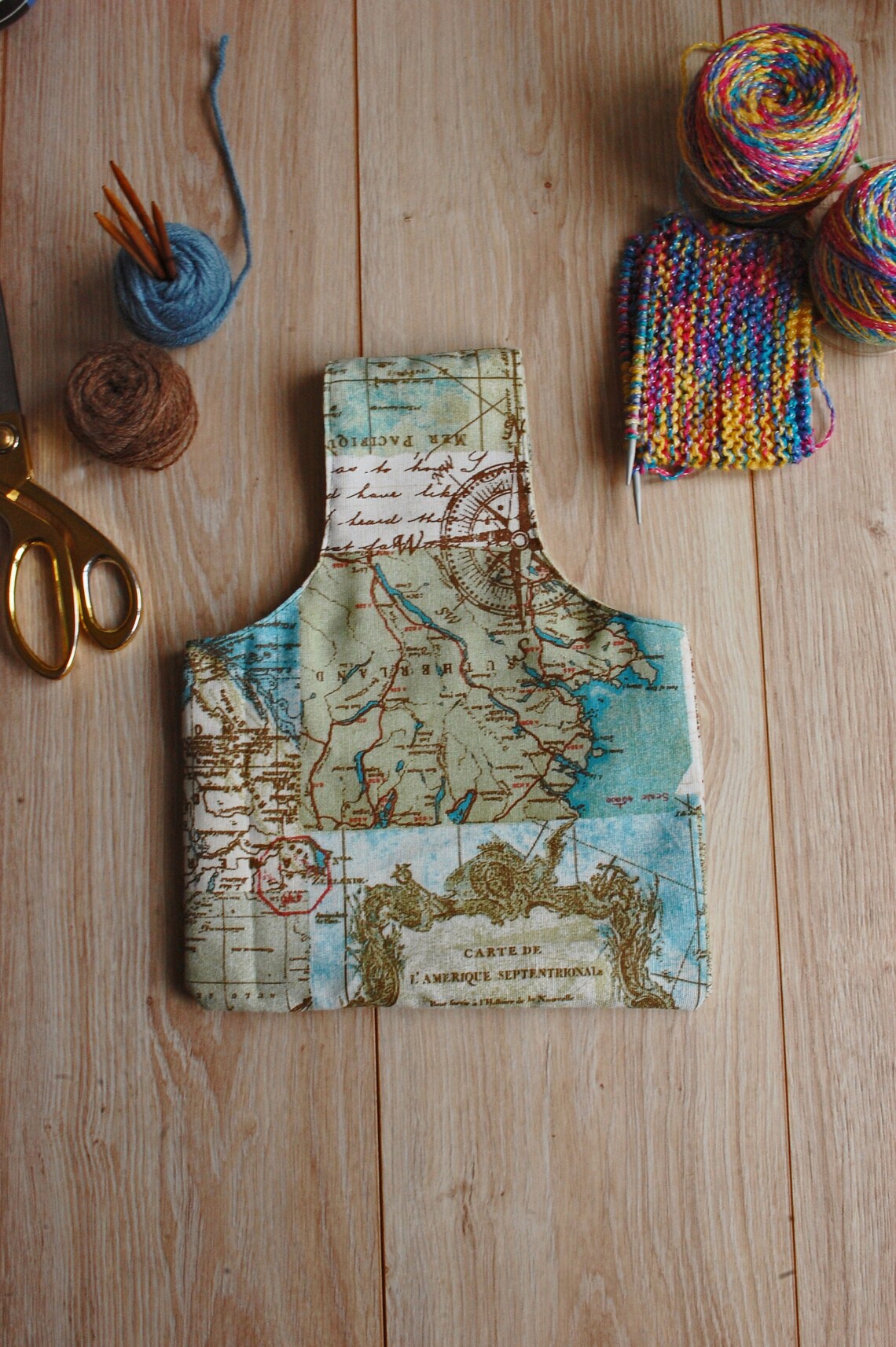 Wrist Knitting Project Pouch Knitters Crocheters Gift - Etsy