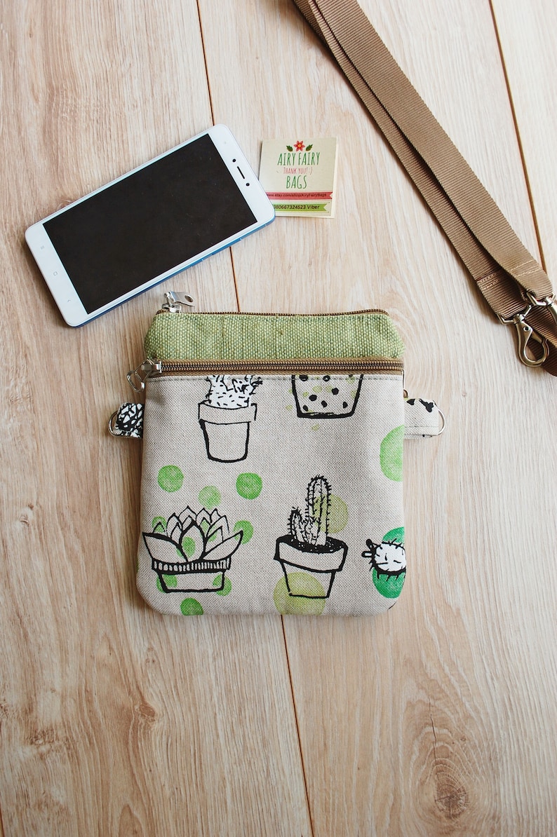 Burlap Crossbody Purse With Pockets Shoulder Strap Cell Phone | Etsy