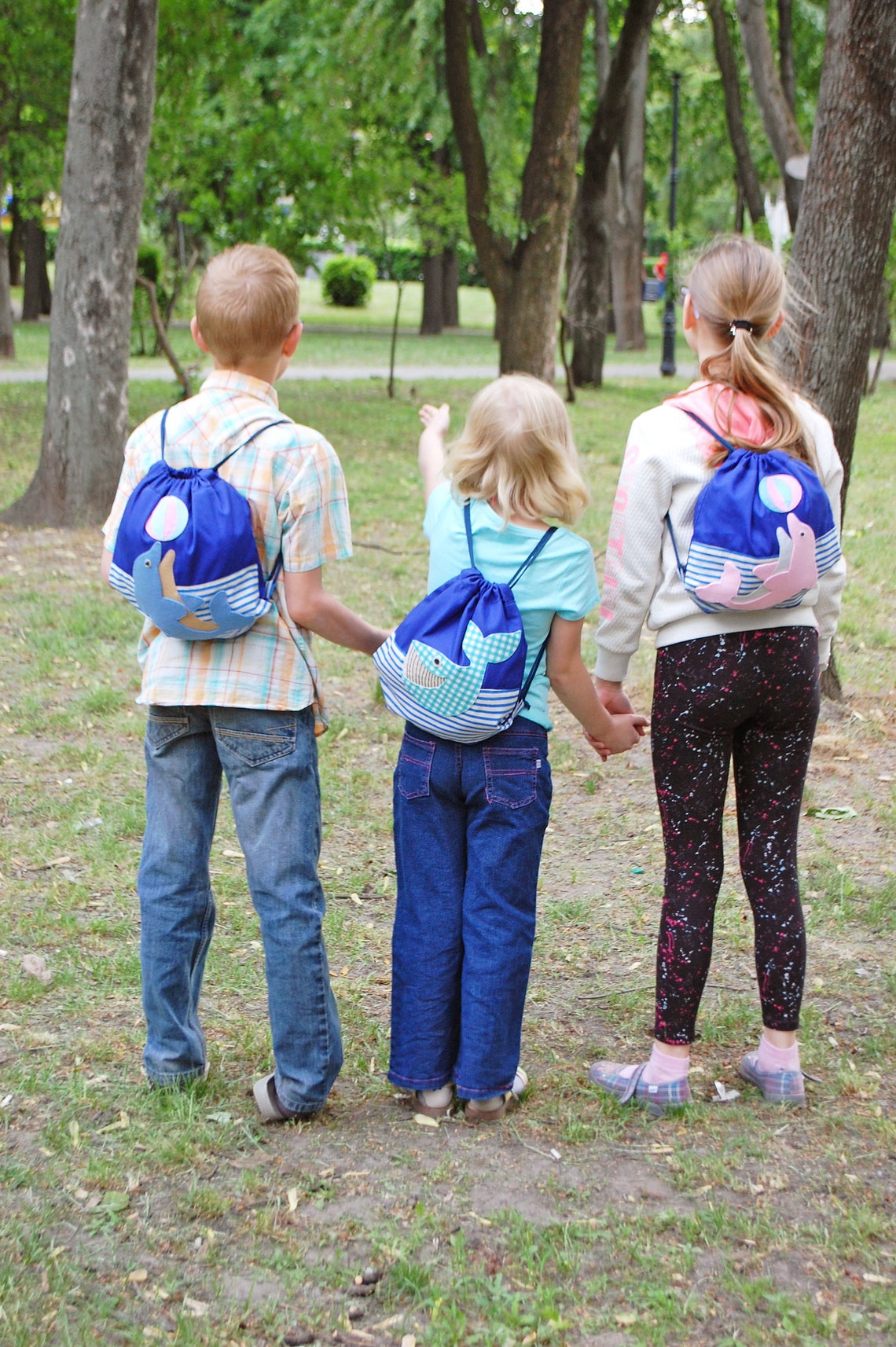 Drawstring Bag for Boys and Girls, Dolphin Gift Idea Kids, Drawstring ...