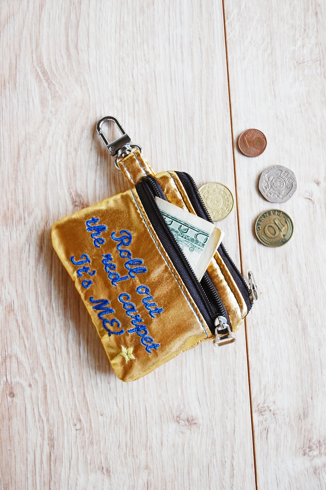 Waterproof Nylon Coin Purse, Custom Quote Keychain, Small Gift - Etsy