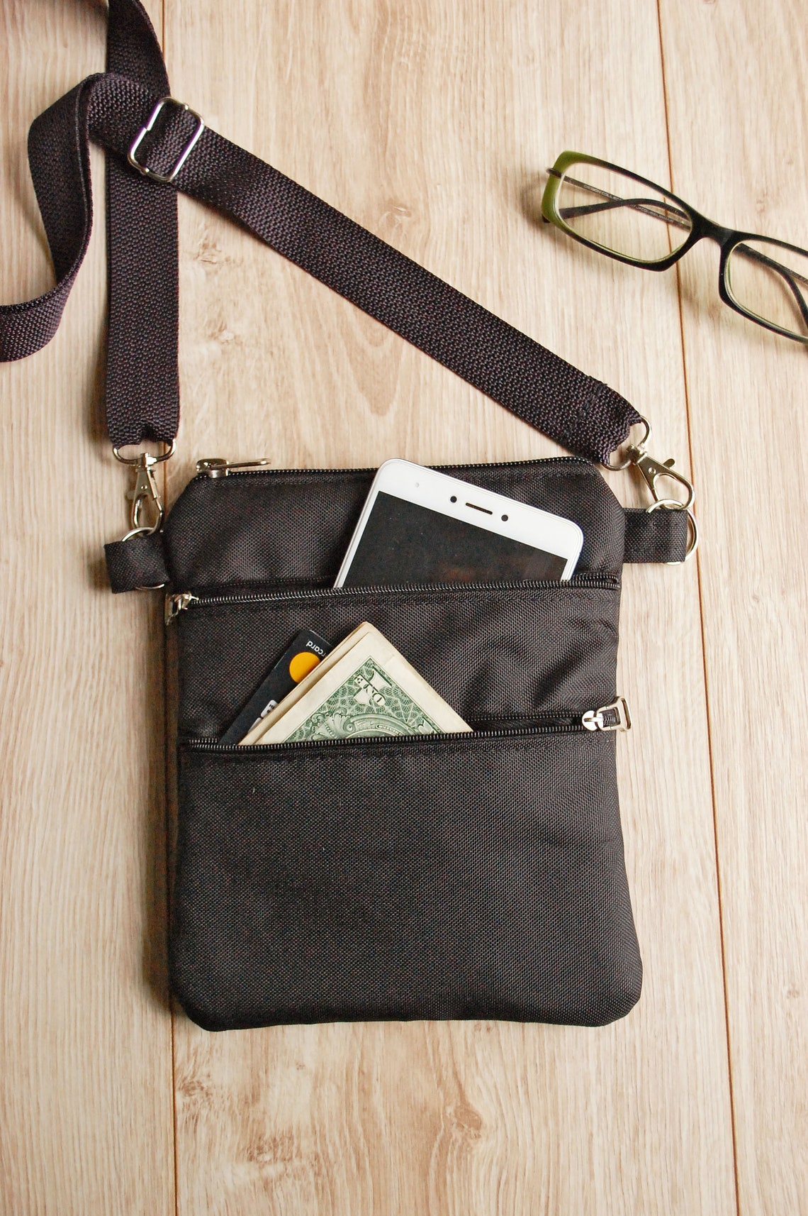 Small Black Coin Purse and Crossbody Bag Set Mini Gift Bag - Etsy