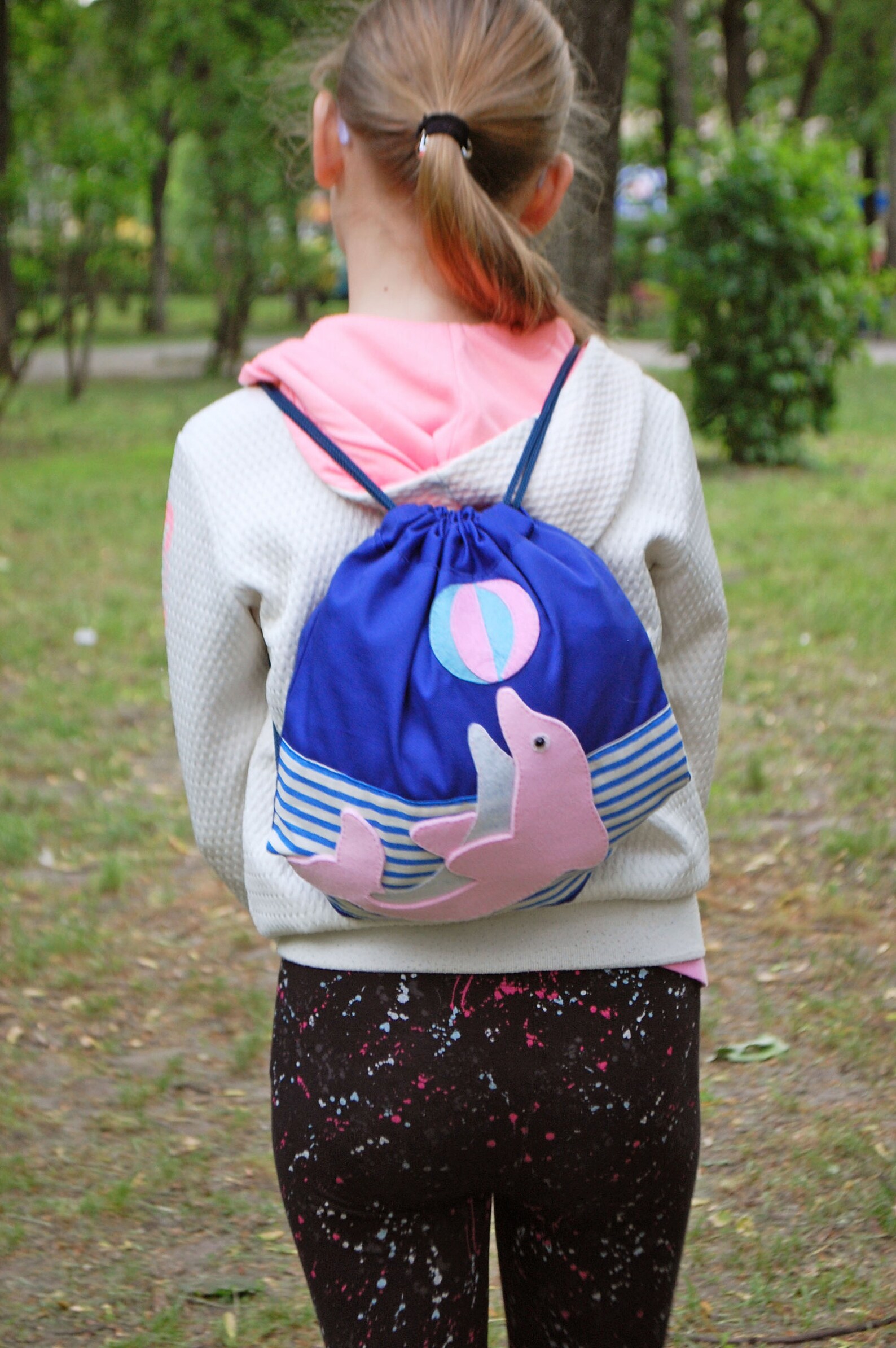 Drawstring Bag for Boys and Girls, Dolphin Gift Idea Kids, Drawstring ...