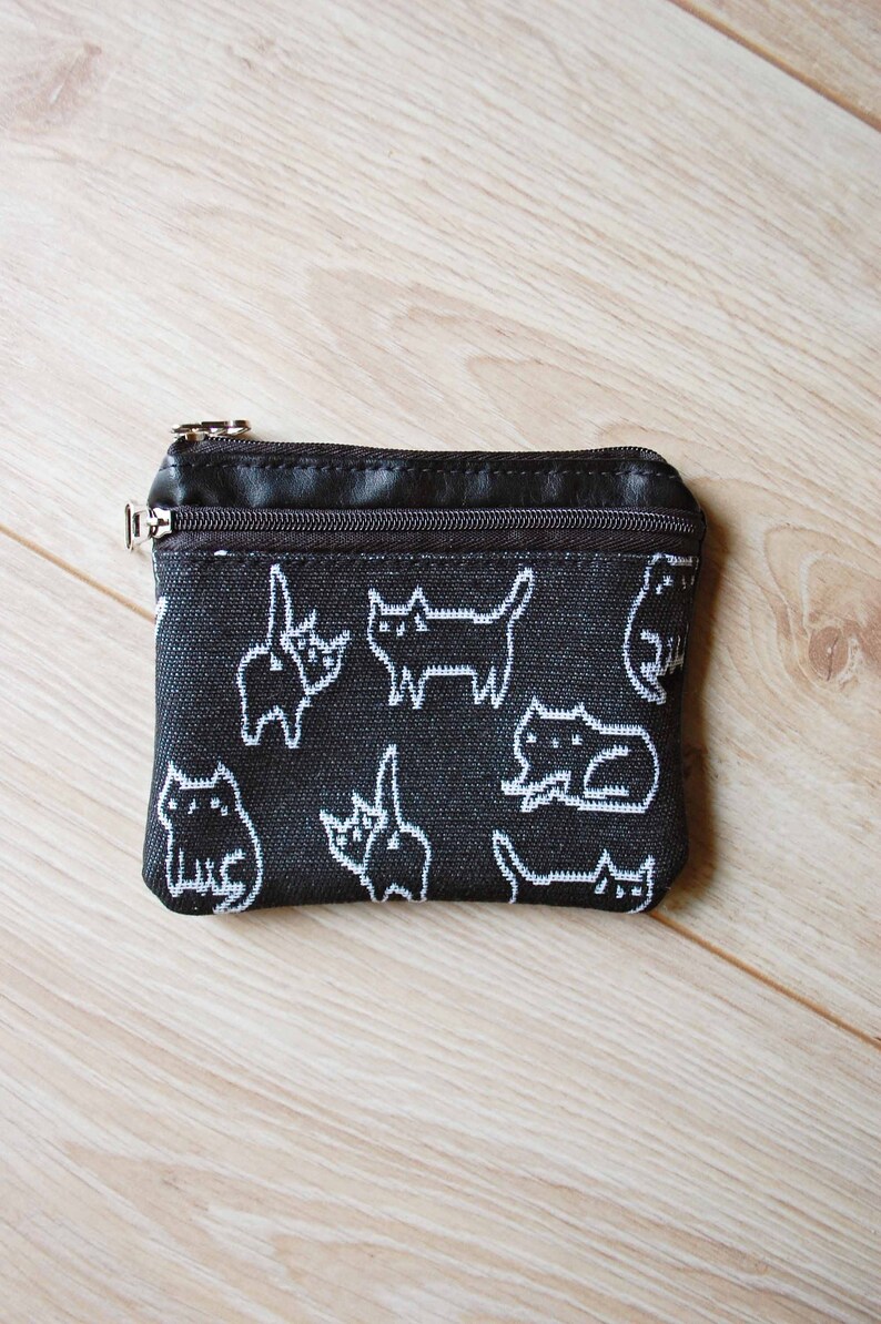 Cat Print Coin Purse, Tapestry Fabric Small Pouch - Etsy
